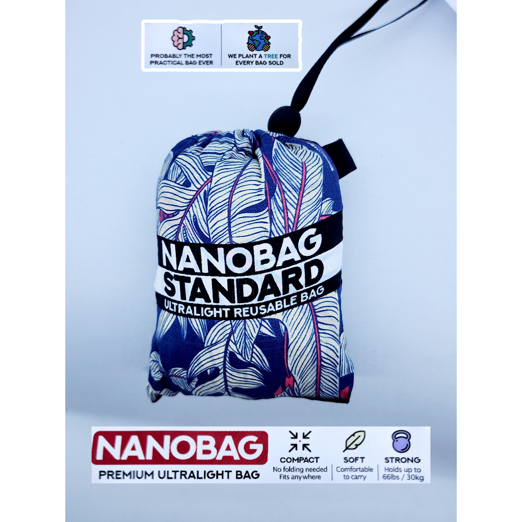 กระเป๋าผ้าพกพา NanoBag 6.0 ล่าสุดจิ๋วแต่แจ๋ว *** ลายใหม่ *** | Shopee Thailand