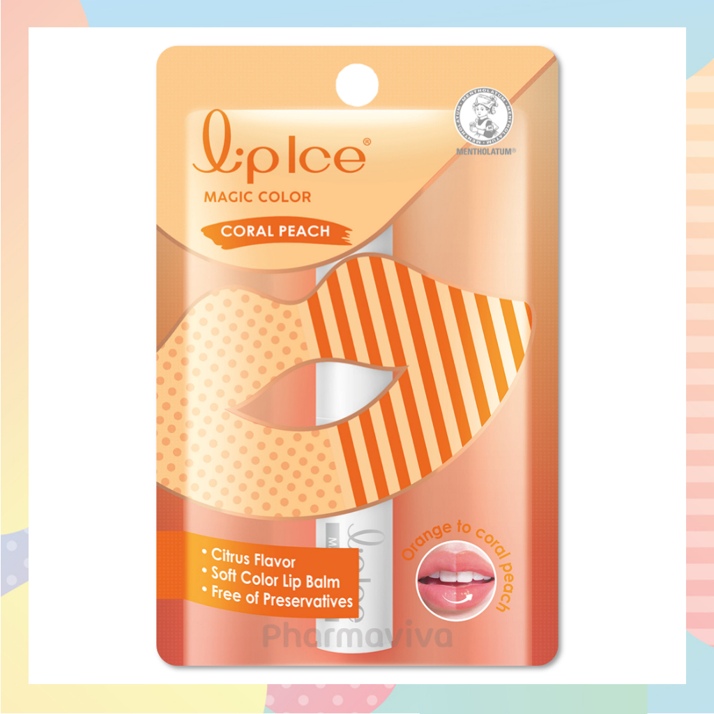 ลิปบาล์ม Mentholatum LipIce Magic Color 2 g (3 สูตร) Rose Pink ...