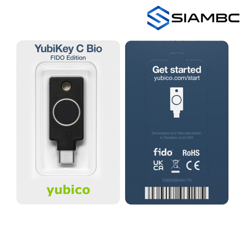 YubiKey C Bio FIDO U2F FIDO2 Yubico Security Key 2FA ป้องกันการแฮก ...