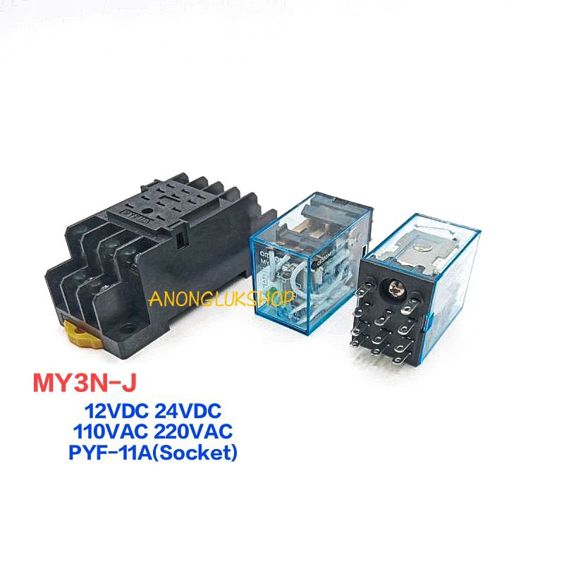 ราคาต่อ 1ตัว 👉👉 MY3N-J รีเลย์ 3คอนแทค รีเลย์ 11ขา ทนกระแส 5A RELAY ...