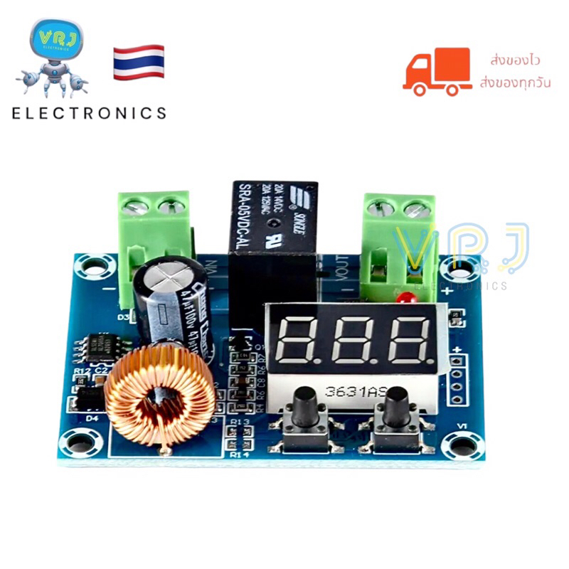 XH-M609 โมดูลป้องกันแรงดันแบตเตอรี่ต่ำตัด DC 12-36V voltage protection ...