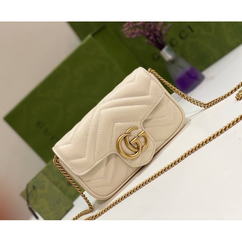 กระเป๋าGG marmot mini หนังเเท้ทั้งใบ หนังหอมมาก อะไหล่ดีสุด พร้อม ...