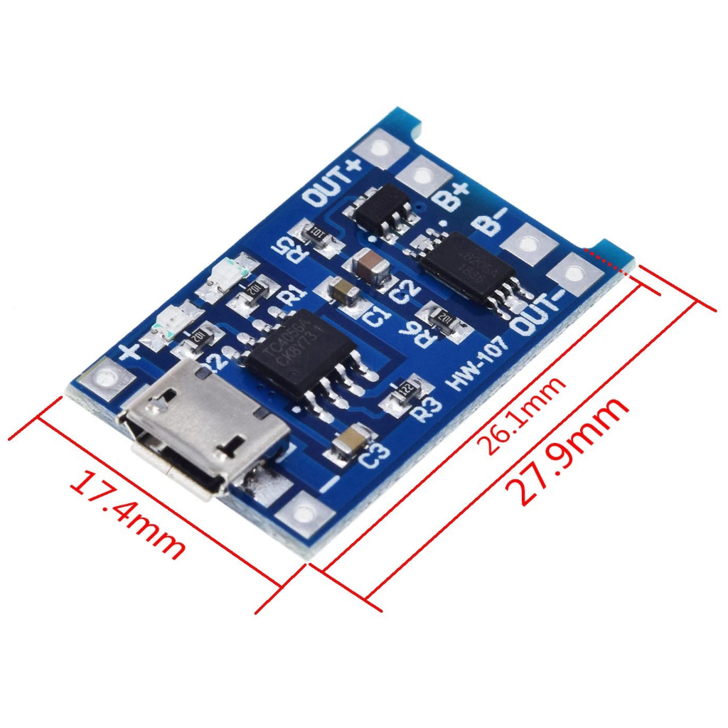 TP4056 18650 โมดูลชาร์จแบต ลิเทียม ชาร์จแบตเตอรี่ | Shopee Thailand