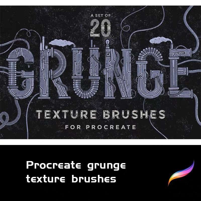 (Procreate) BTE016 grains textures บรัชเกรน พื้นผิว 20 บรัช | Shopee ...