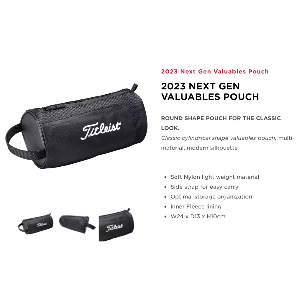 กระเป๋าถือ Titleist 2023 Limited NEXT GEN VALUABLES POUCH BLACK-BLACK ...