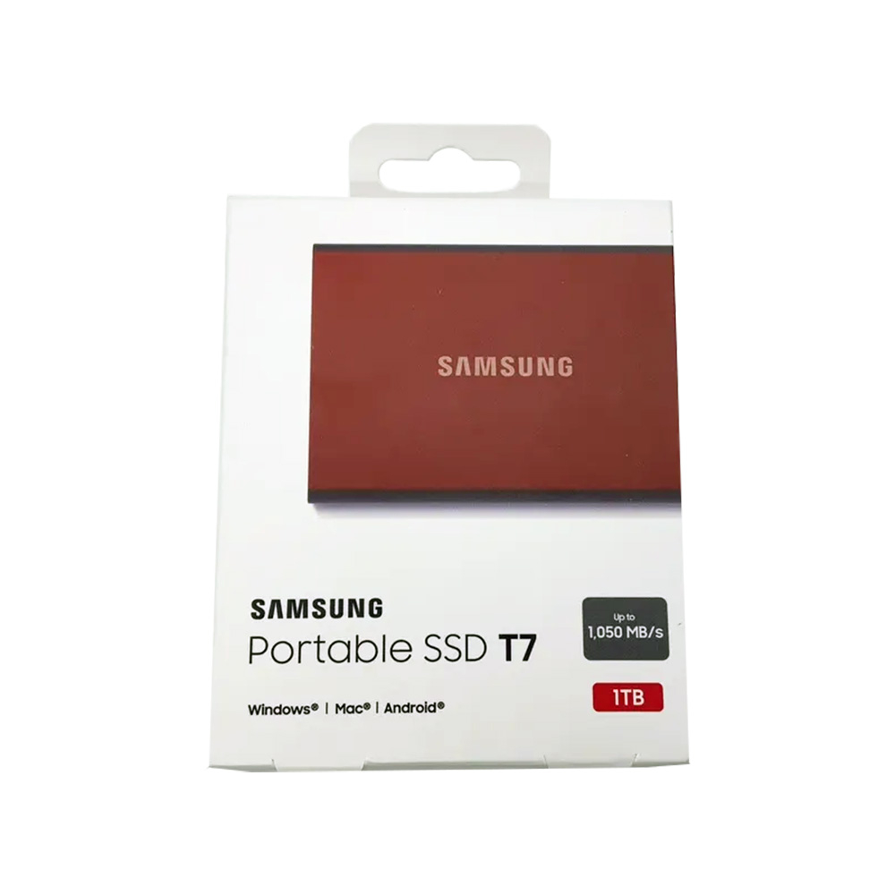 Samsung 1TB T7 Portable SSD Drive MU-PC1T0R ( Red ) - USB 3.2 Type-C ...
