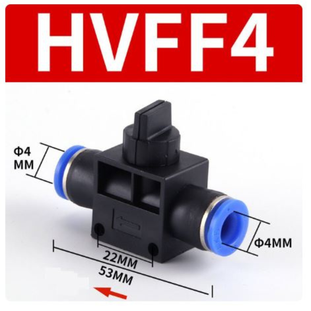 ข้อต่อลม HVFF 4 มม.6 มม.8 มม.10 มม.12 มม.วาล์วปรับลม อุปกรณ์นิวเมติกแบบบิด ปรับการไหลของลม 2 ทาง ...