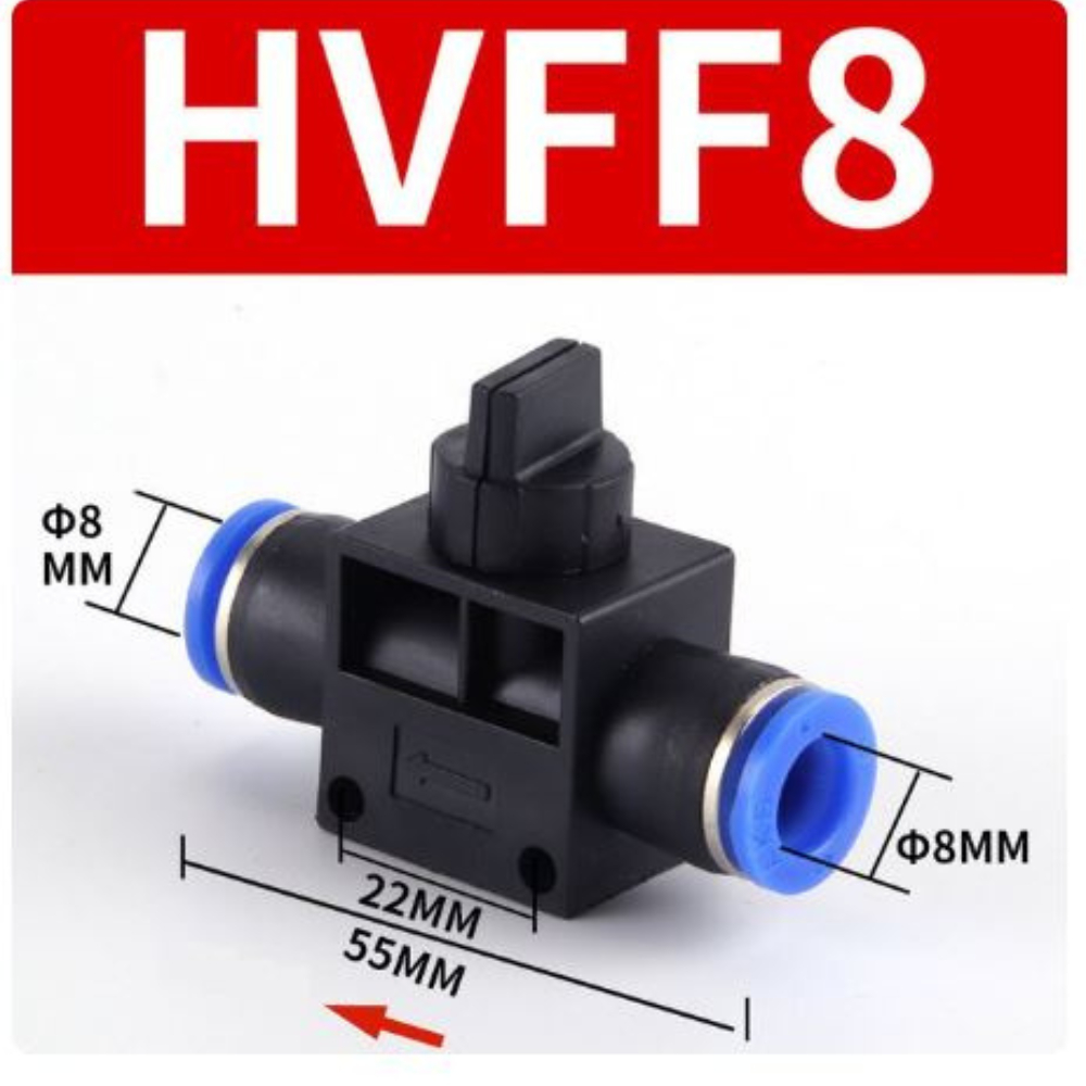 ข้อต่อลม HVFF 4 มม.6 มม.8 มม.10 มม.12 มม.วาล์วปรับลม อุปกรณ์นิวเมติกแบบบิด ปรับการไหลของลม 2 ทาง ...