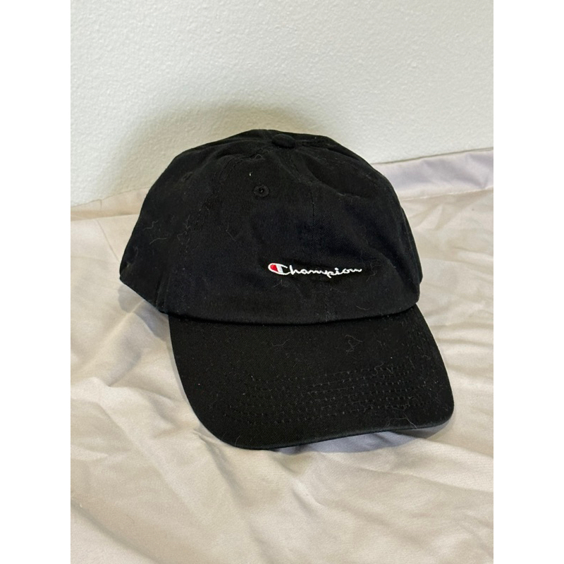 หมวก Champion สีดำ แท้100% ไม่มีตำหนิ | Shopee Thailand