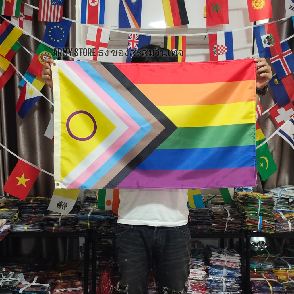 ส่งฟรี!!> ธง LGBT Flag 9 แบบ 4 ขนาด LGBTQ Pride 4 Size พร้อมส่งร้านคน ...
