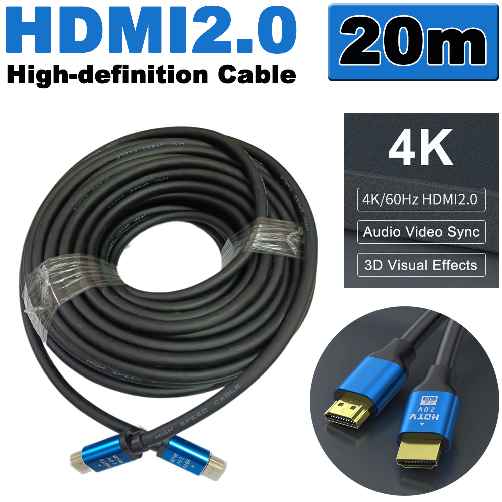 สาย HDMI2.0 High-definition Cable ยาว 20m 4K 60Hz 2K 144Hz สำหรับ TV ...