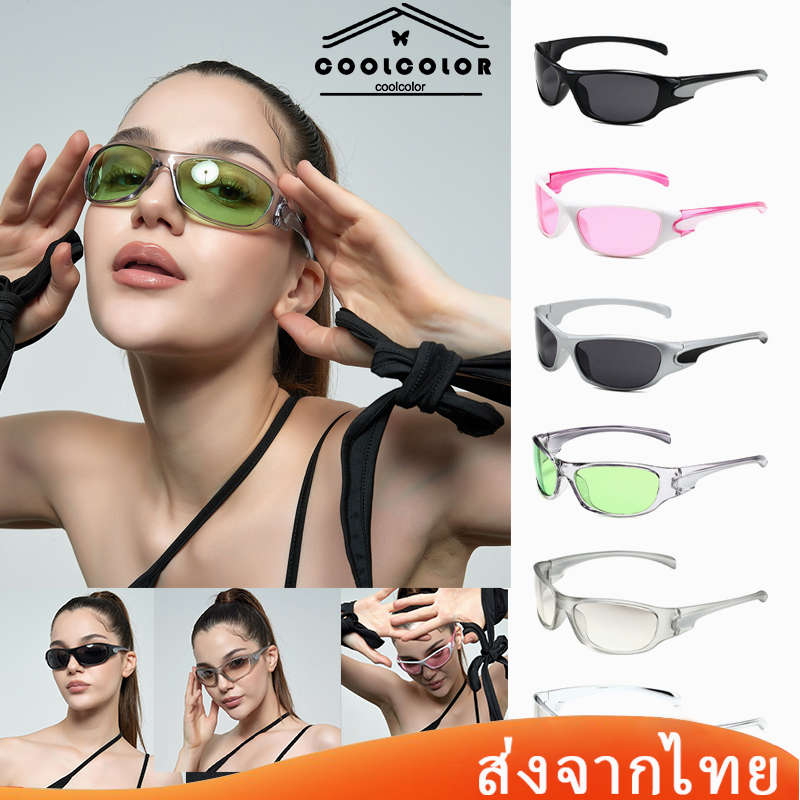 ในไทย ️ใหม่แว่นตากันแดดไร้ขอบY2Kประดับเพชรหรูหราเหมาะกับการขับขี่กลางแจ้ง แฟชั่นสําหรับผู้ชายและ ...