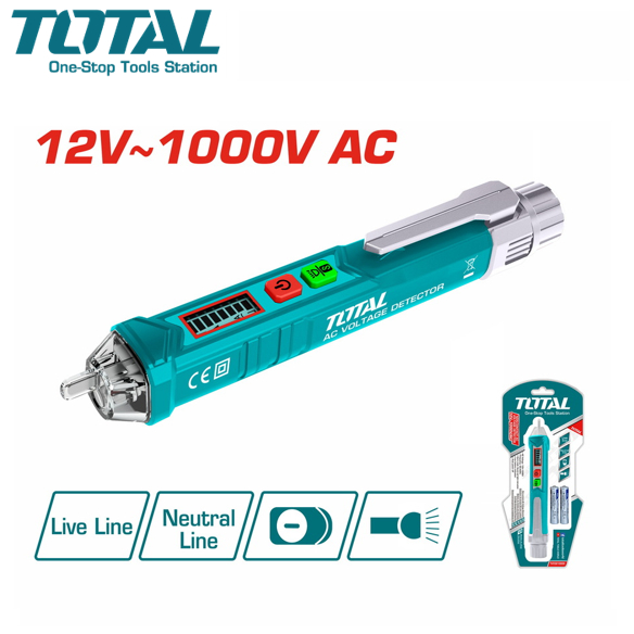 TOTAL ปากกาวัดแรงดันไฟฟ้า 12V-1000V แบบไม่ต้องสัมผัส รุ่น THT2910003 และ THT29100026 ( Non ...