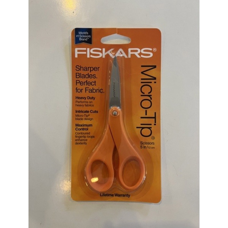 Fiskars Classic Micro-Tip Scissors, 5”, Thin or Thick Blades (New ...