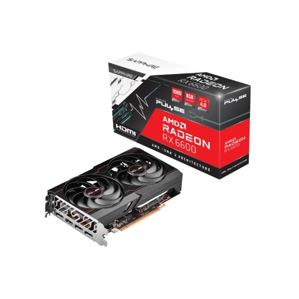 VGA SAPPHIRE PULSE AMD RADEON RX 6600 GAMING 8GB GDDR6 | Shopee Thailand