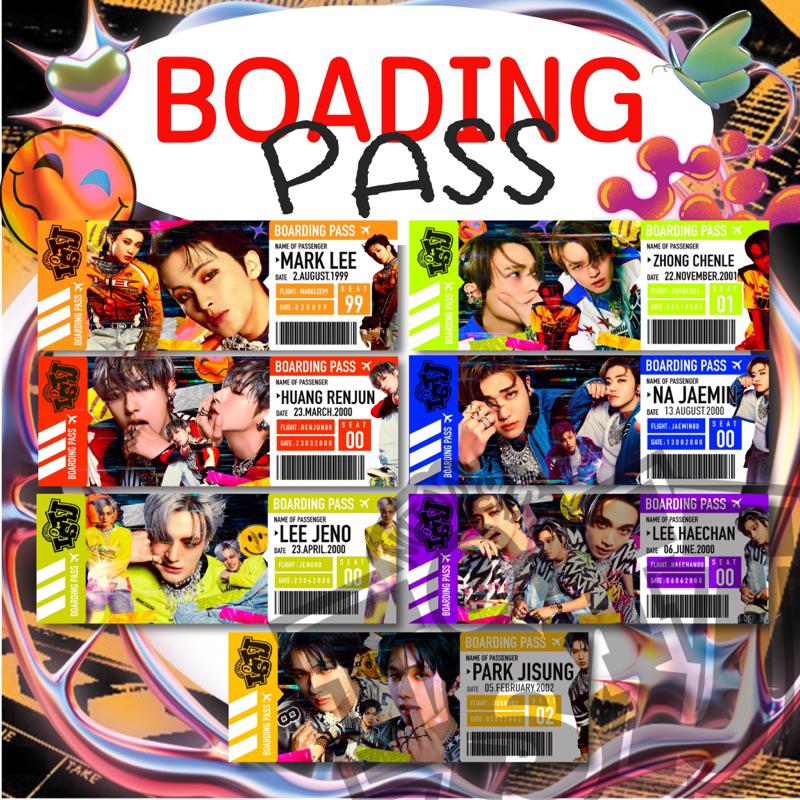 〖Boading pass〗“ ISTJ NCT DREAM “ ภาพสีสดมาก งานพิมพ์ละเอียด มีราคาส่ง ...