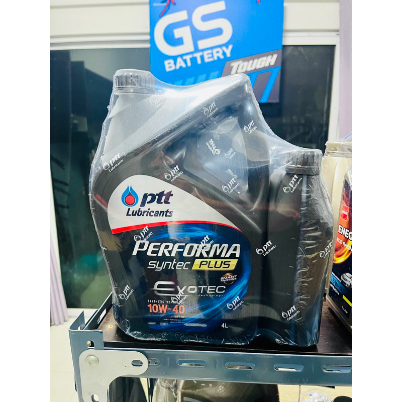 น้ำมันเครื่อง ปตท PTT Performa Syntec Plus Evotec 10W-40 4 ลิตร! ฟรี 1 ลิตร | Shopee Thailand