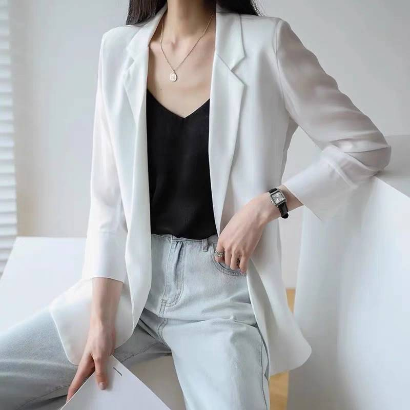 New Color B05 อกใหญ่สุด 60 นิ้ว++ เสื้อคลุมเบลเซอร์สาวอวบ ทรงสูทไม่มี ...