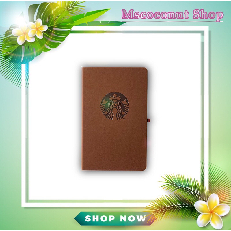 Starbucks Notebook สมุดโน๊ต สมุด สตาบัตส์ ปกหนัง^^ | Shopee Thailand