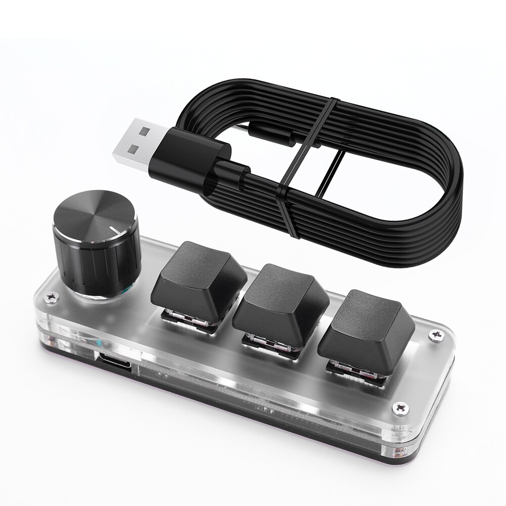 Macropad Macro Mechanical Keyboard RGB Mini Gaming Mini 3 Keys Knob ...