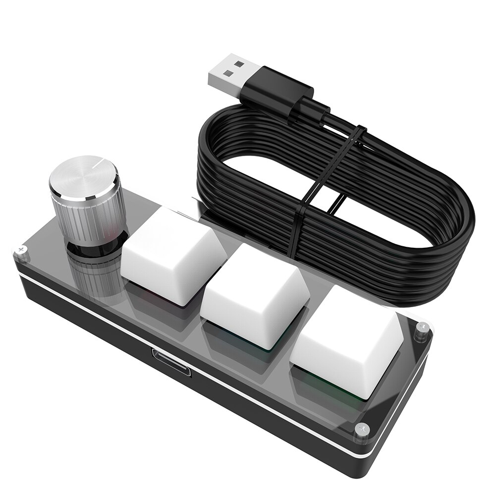 Macropad Macro Mechanical Keyboard RGB Mini Gaming Mini 3 Keys Knob Function | Shopee Thailand
