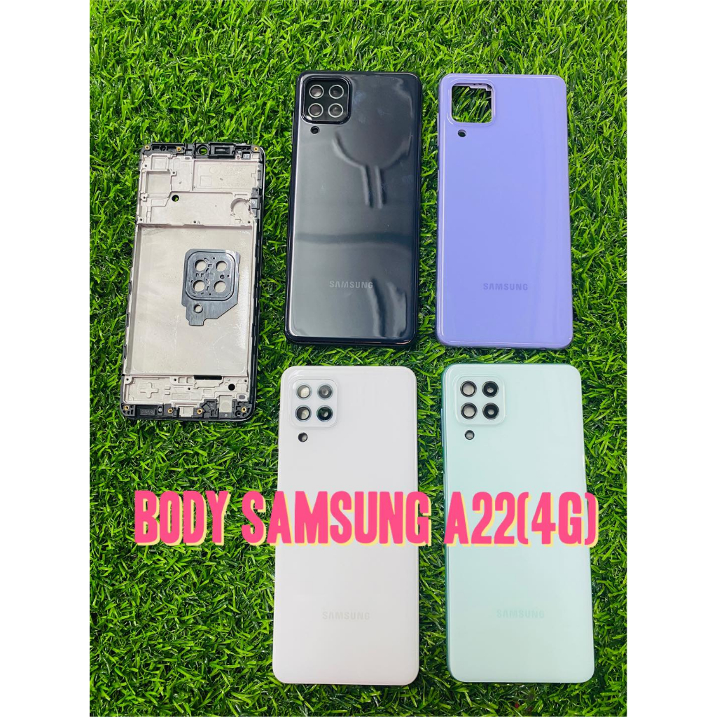 BODY SAMSUNG A22 4G แถม แกนกลาง+ฝาหลัง+ปุ่มกดด้านข้างบอดี้+เลนส์กล้อง ...