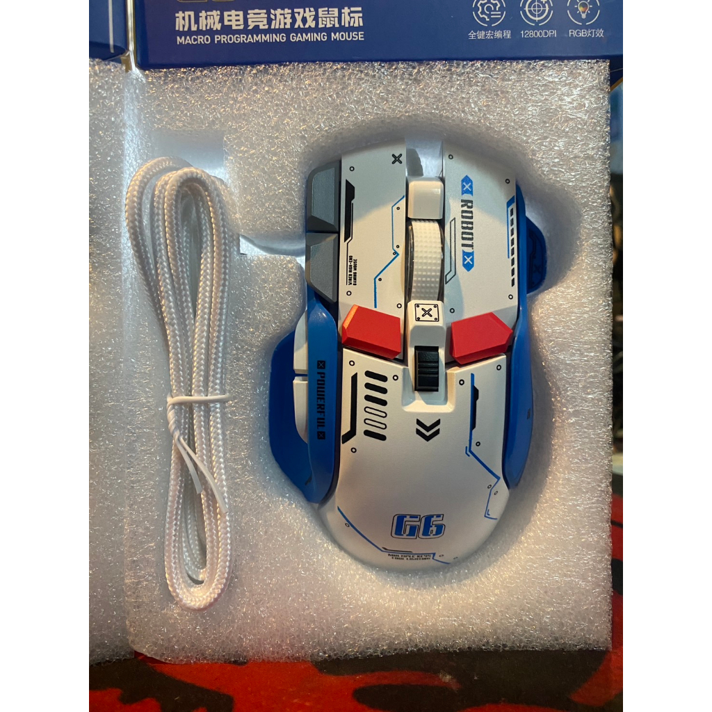 (Jbservice)ส่งจากประเทศไทย เม้าส์เกมส์มิ่ง G6 Gaming mouse เม้าส์มาร์โ ...