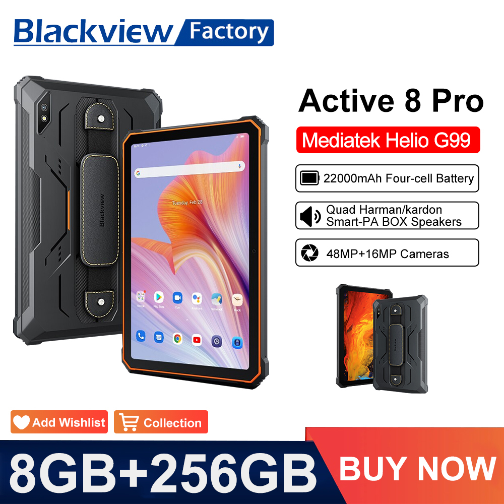 Blackview Active 8 Pro 8GB 256GB Tablets 10.36" inch 16MP+ 48MP Camera ...