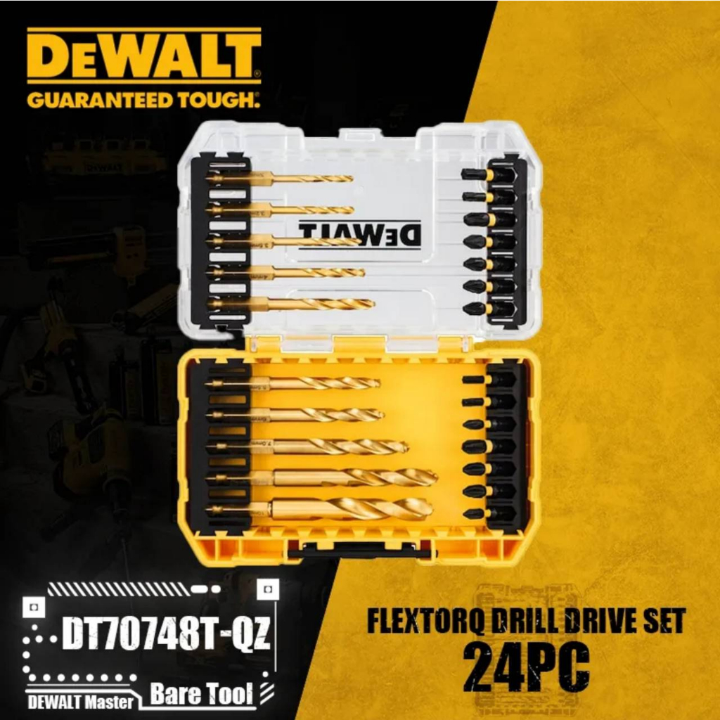 DEWALT DT70748T ชุดดอกไขควง ( ดอกสว่าน ชุด 24 ชิ้น ) ใช้กับเครื่องไขควง ...