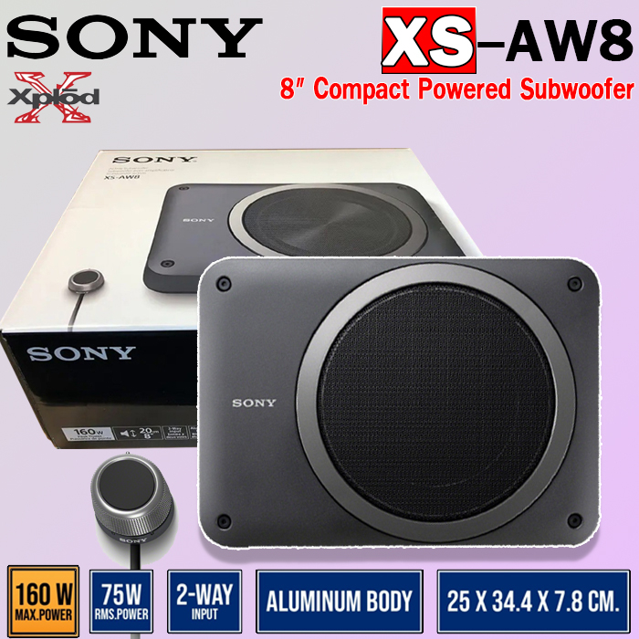 SONY XS-AW8 BEST CAR ACTIVE SUBWOOFER BASSBOX ซับบ๊อกซ์ SUBBOX ดอกซับ8 ...