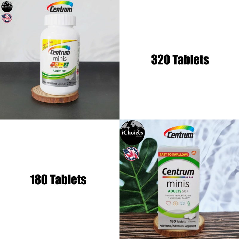 วิตามินรวม ผู้ใหญ่ แบบเม็ดเล็ก Centrum® Minis Adult 50+ Multivitamin ...