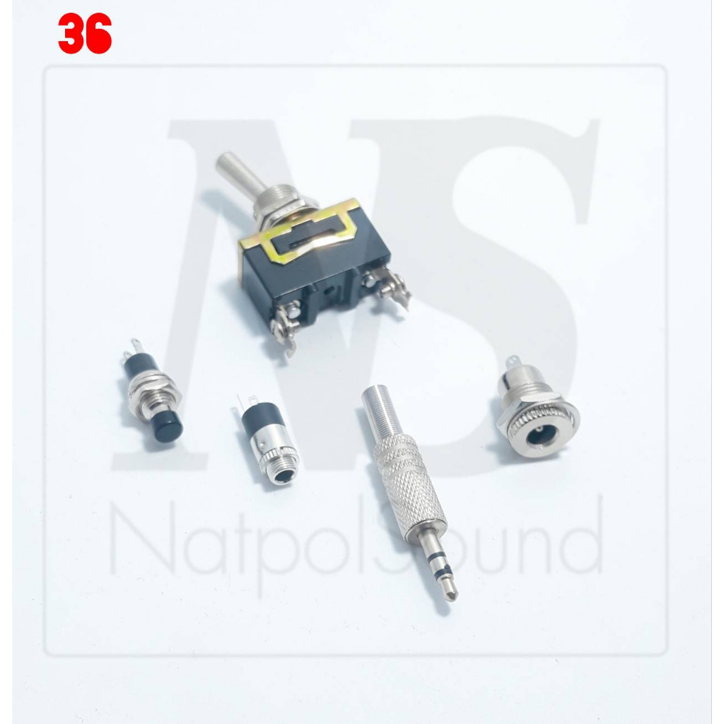 อุปกรณ์บนเพลทชุด35-40 สวิทช์vip กดติดกดดับ12mm. เช็คแบต7mm วัตแบต12V ...