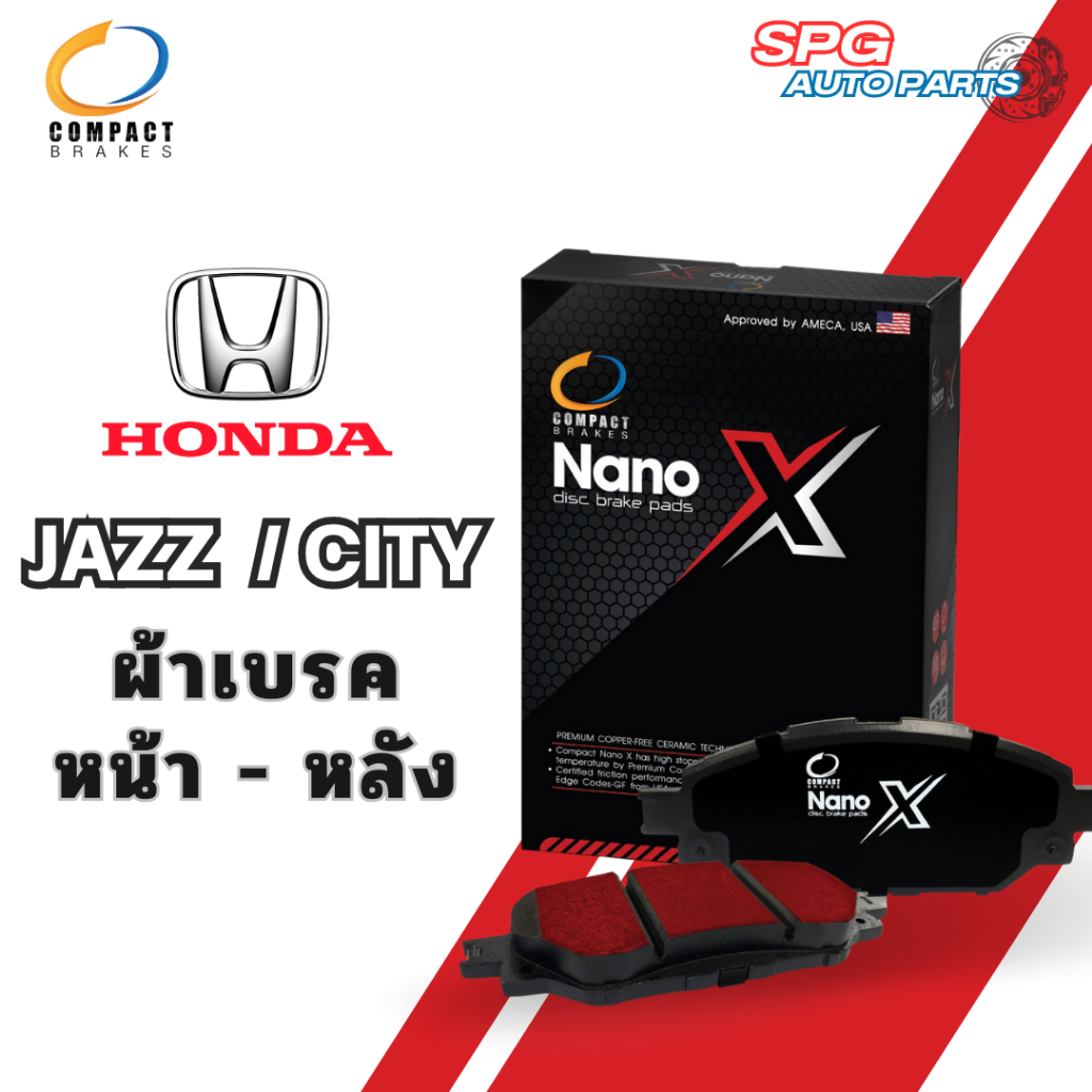 ผ้าเบรคหน้า-หลัง,ก้ามเบรคหลัง Honda Jazz , City ปี 1996-2022 COMPACT ...