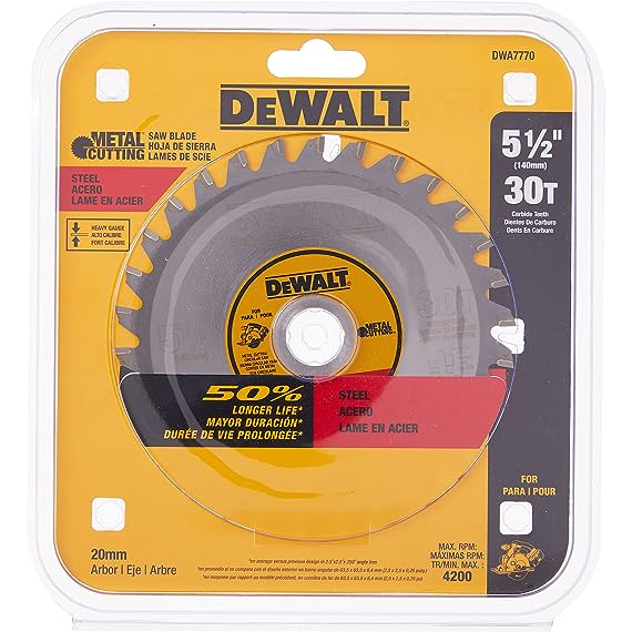 DEWALT ใบเลื่อยวงเดือนตัดเหล็ก รุ่น DWA7770 ขนาด 5.1/2" แกน 20มม. ...