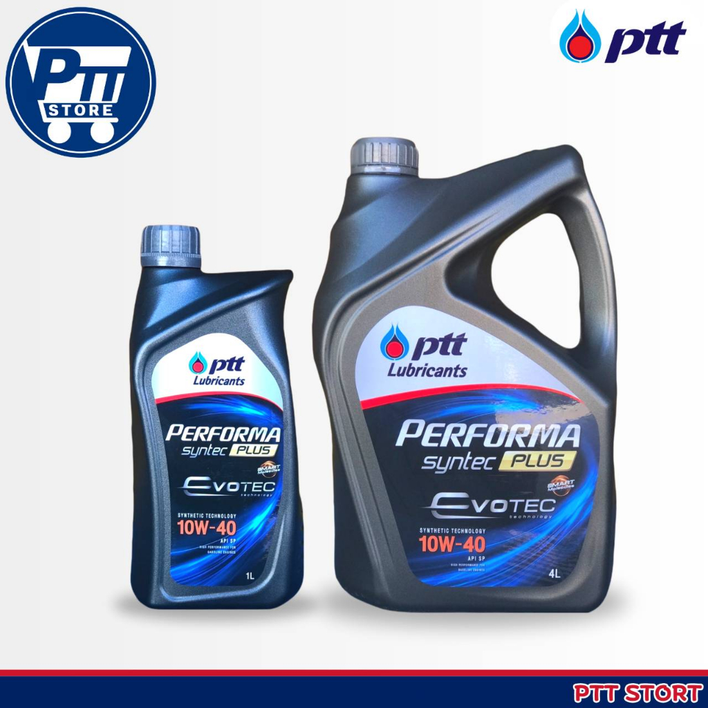 ปตท PTT syntec Plus Evotec น้ำมันเครื่อง เบนซิน กึ่งสังเคราะห์ เบอร์ 10W-40 *กดตัวเลือกขนาด ...