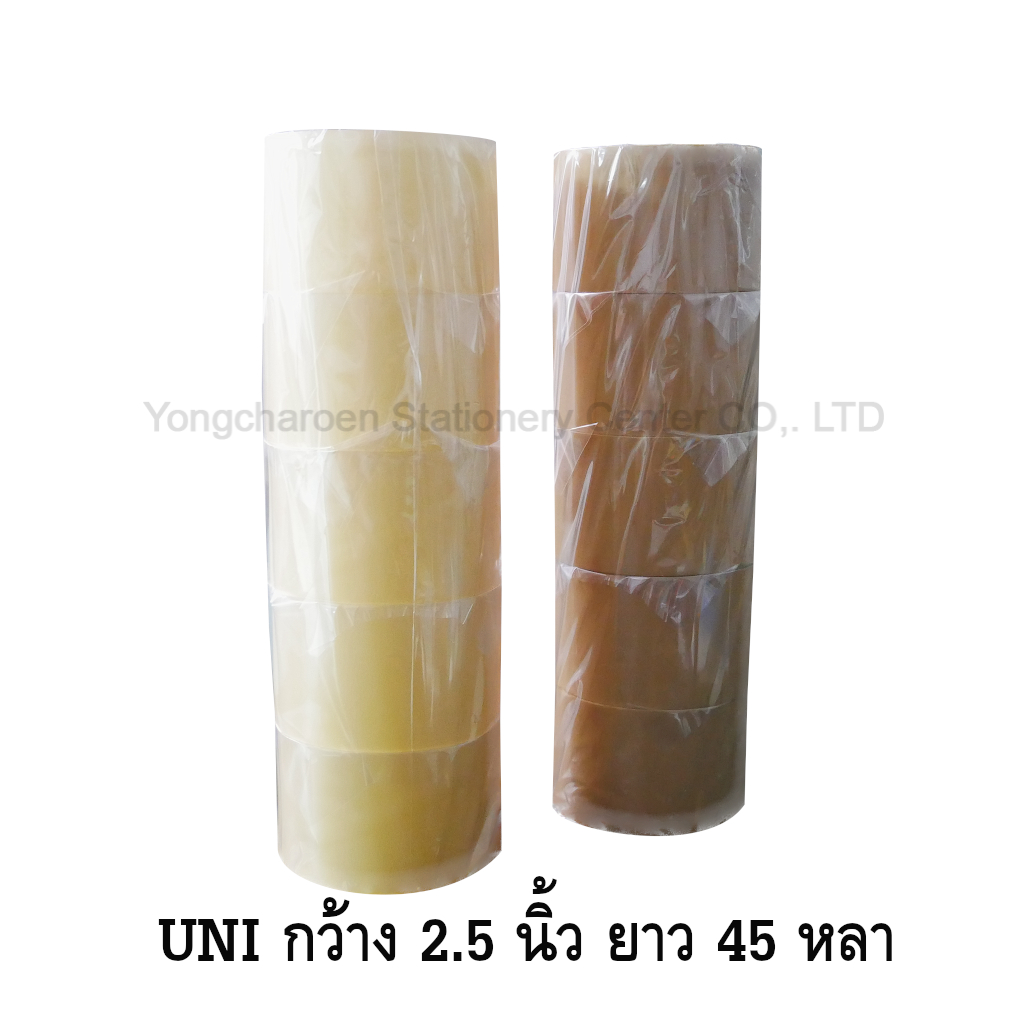 [ขายดี] UNITAPE ยูนิเทป เทปปิดกล่อง เทปโอพีพี OPP Tape หน้ากว้าง 2.5 ...