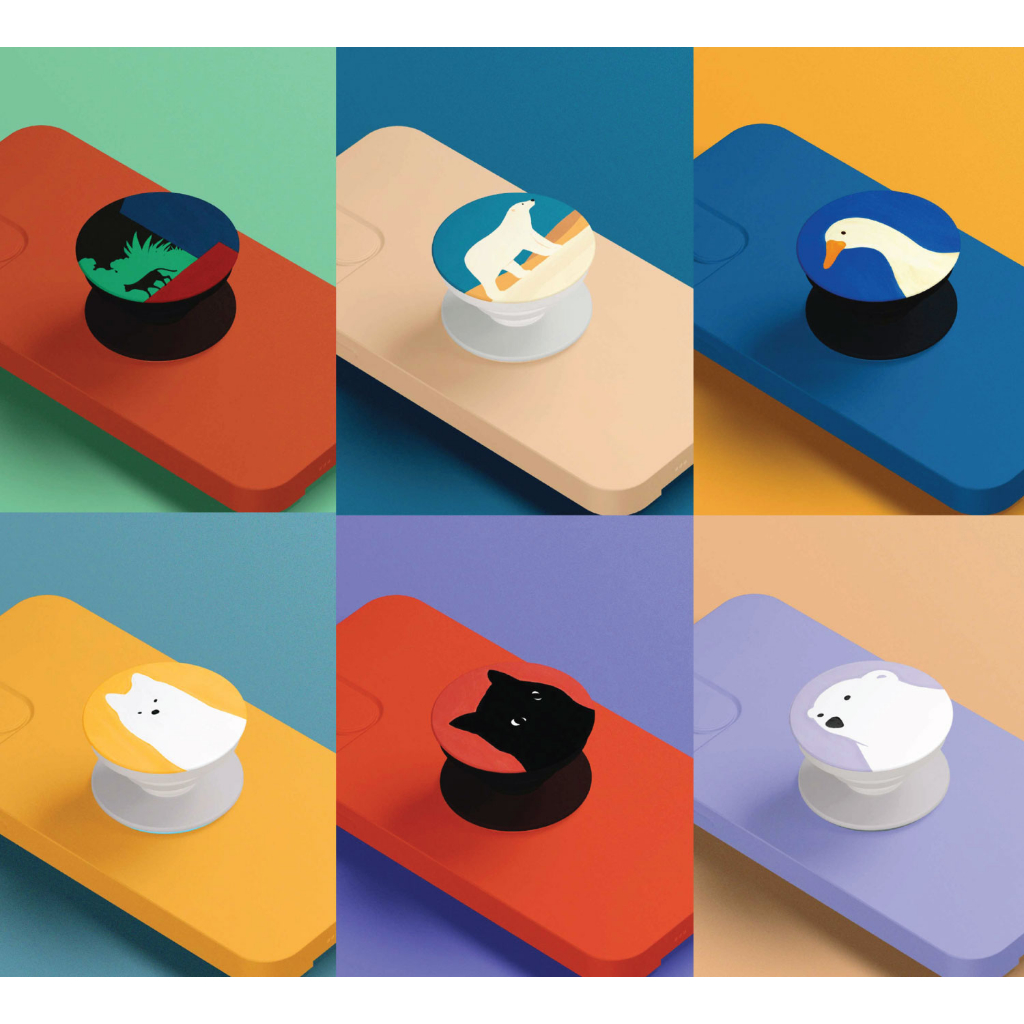 GRIPTOK | Animal series (illustrated by Erdy) ที่ติดหลังโทรศัพท์ (ไม่ ...