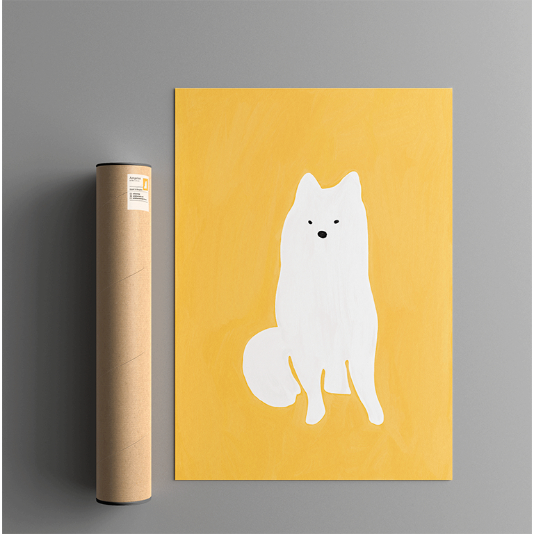 ARTPRINT | WHITE SAMOY (ไม่รวมกรอบ) | Shopee Thailand