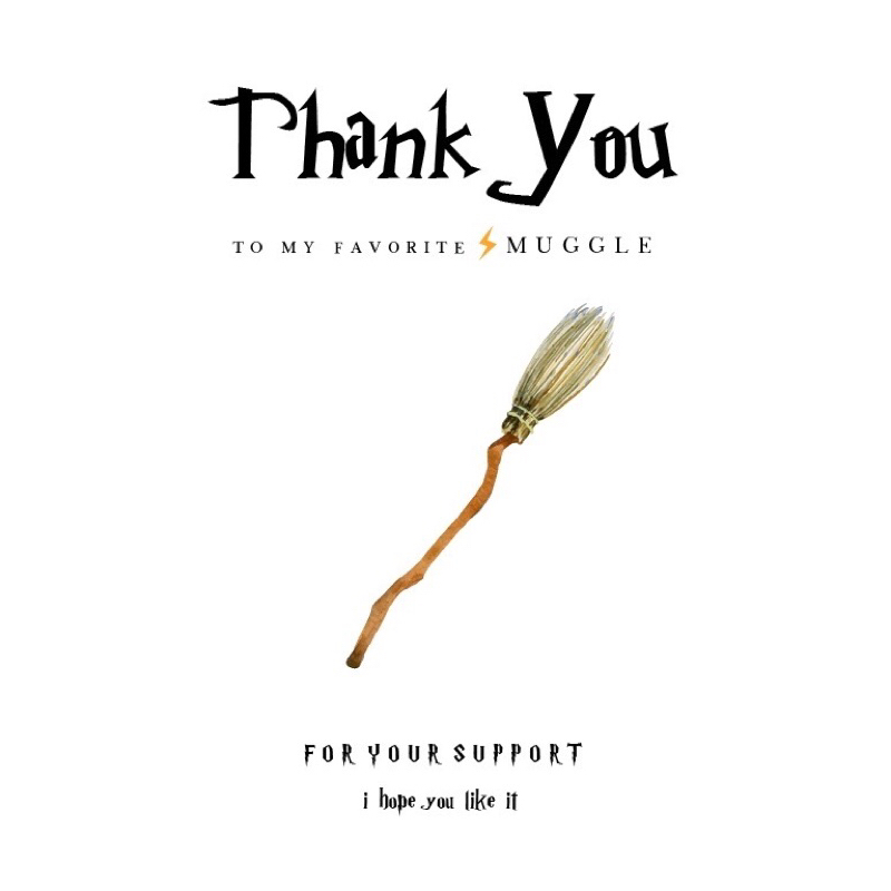 การ์ดขอบคุณ harry potter thank you card | Shopee Thailand