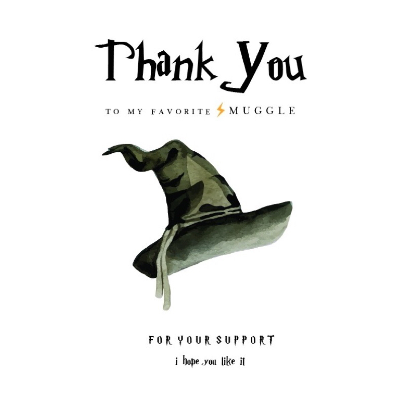 การ์ดขอบคุณ harry potter thank you card | Shopee Thailand