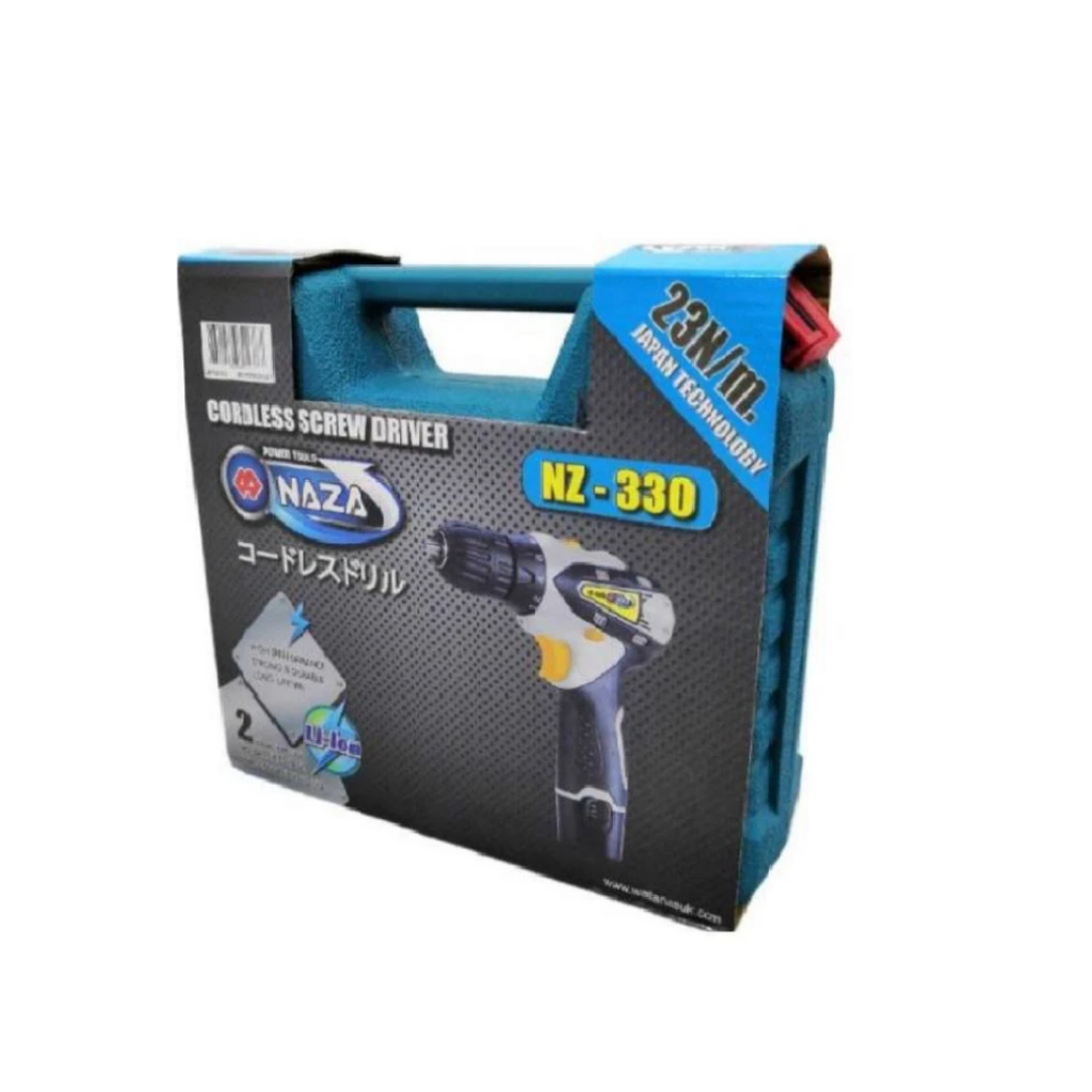 NAZA สว่านไร้สาย ไขควงไร้สาย 12V รุ่น NZ-330 พร้อมแท่นชาร์จ+แบต 2 ก้อน ครบชุด | Shopee Thailand