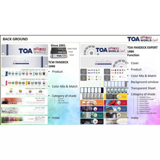 TOA พัดสี TOA FANDECK FANDEX Color World Expert เฉดสี แคตตาล็อคสี TOA ...