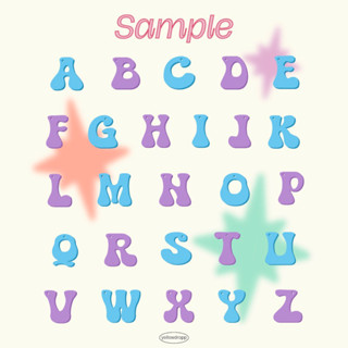 พร้อมส่ง alphabet keyring (สี blue กับ purple) | Shopee Thailand