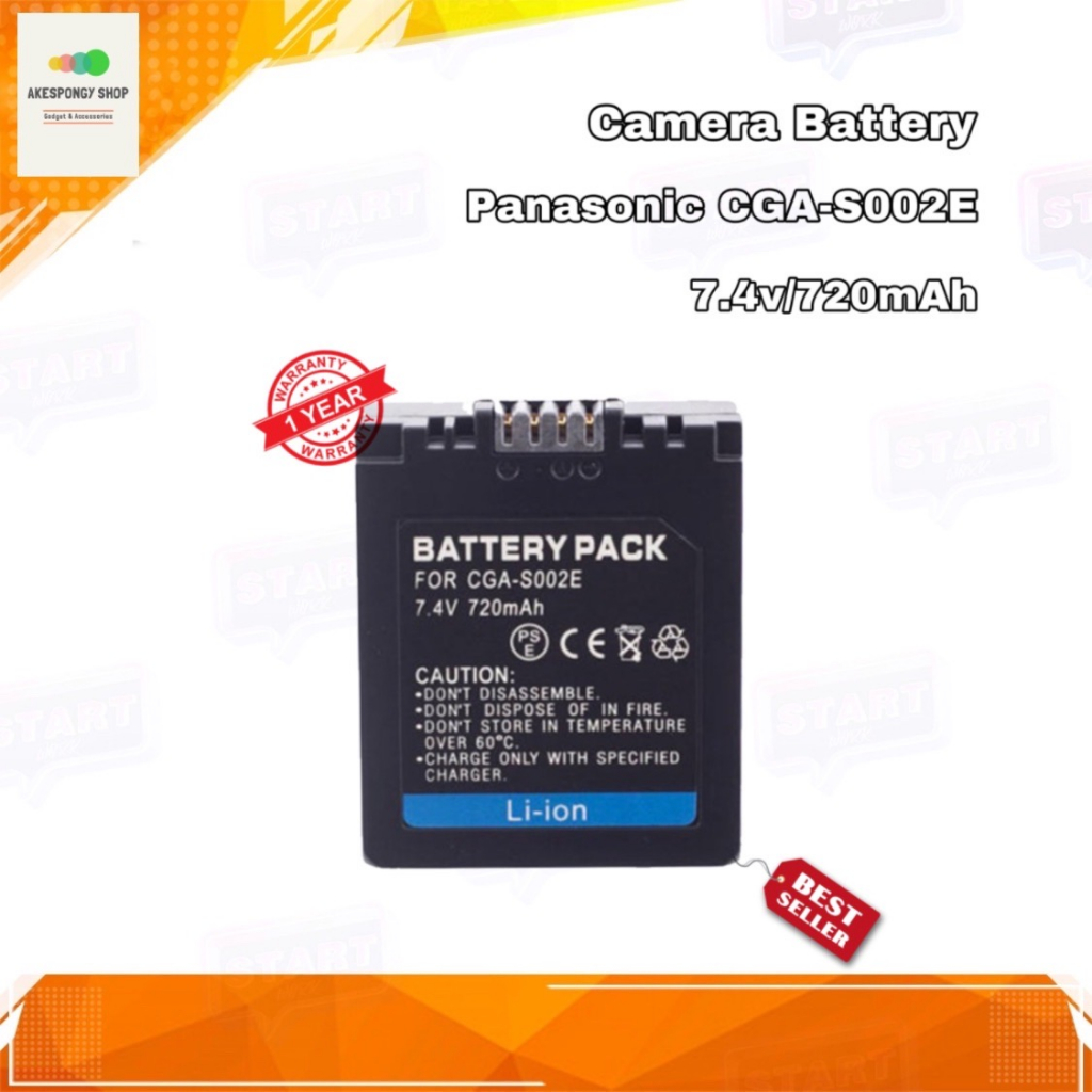แบตกล้อง Camera Battery Panasonic CGA-S002 / CGA-S002E / DMW-BM7 (7.4v ... แบตกล้อง Camera Battery Panasonic CGA-S002 / CGA-S002E / DMW-BM7 (7.4v ...