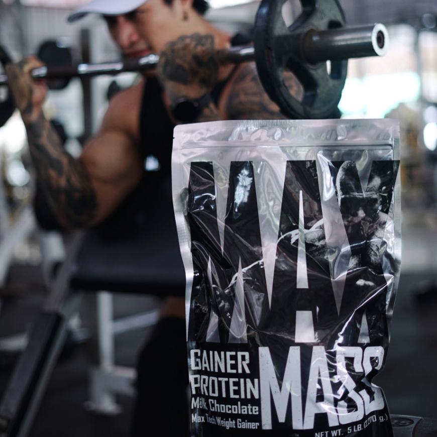 MAX MASS ขนาด 2.2.LBS 1 kg. สูตรเพิ่มกล้ามเนื้อ กล้ามเนื้อไวขึ้น1000% ...