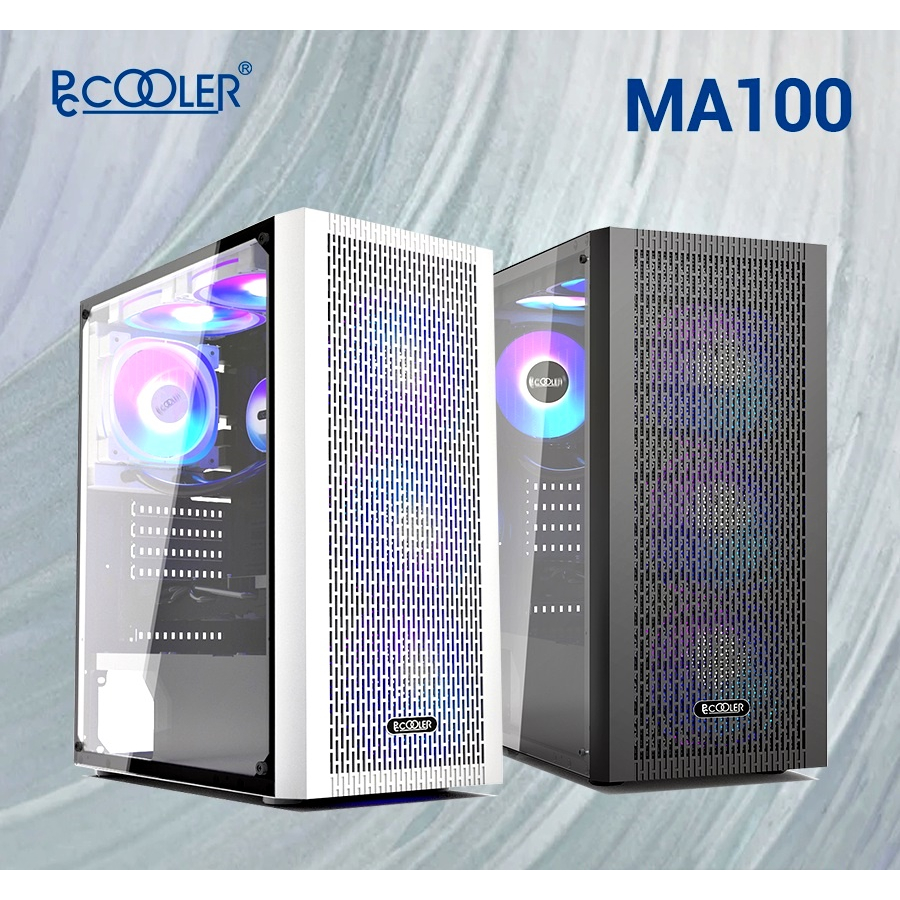 🔥𝗦𝗔𝗟𝗘🔥 CASE (เคสเกมมิ่ง) PC COOLER MA100 MESH RGB Gaming Case ATX-Mid ...