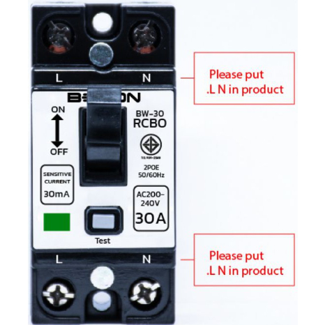 BEWON เครื่องตัดไฟรั่ว เบรกเกอร์ RCBO กันดูด กันช็อต กันไฟเกิน 2P 30A ...
