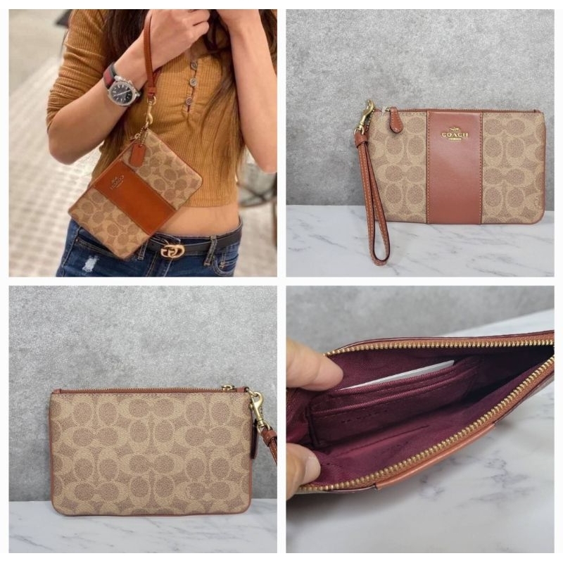 รุ่นฮิตตลอดกาล #ลดราคา Coach 32445 Small Wristlet In Colorblock ...