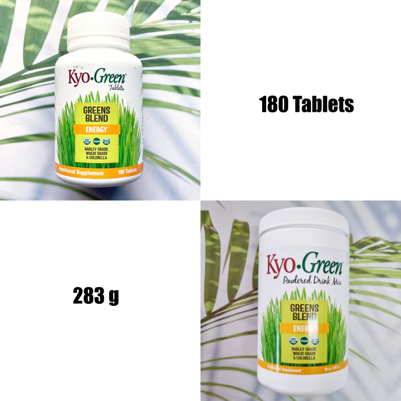 อาหารเสริมจากผักใบเขียว Kyo-Green Greens Blend Energy (Kyolic ...
