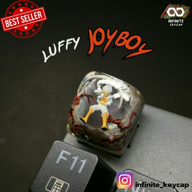 Keycap คีย์แคปแฮนด์เมด คีแคป artisan keycap. คีแคปลายลูฟี่ จอยบอย one ...